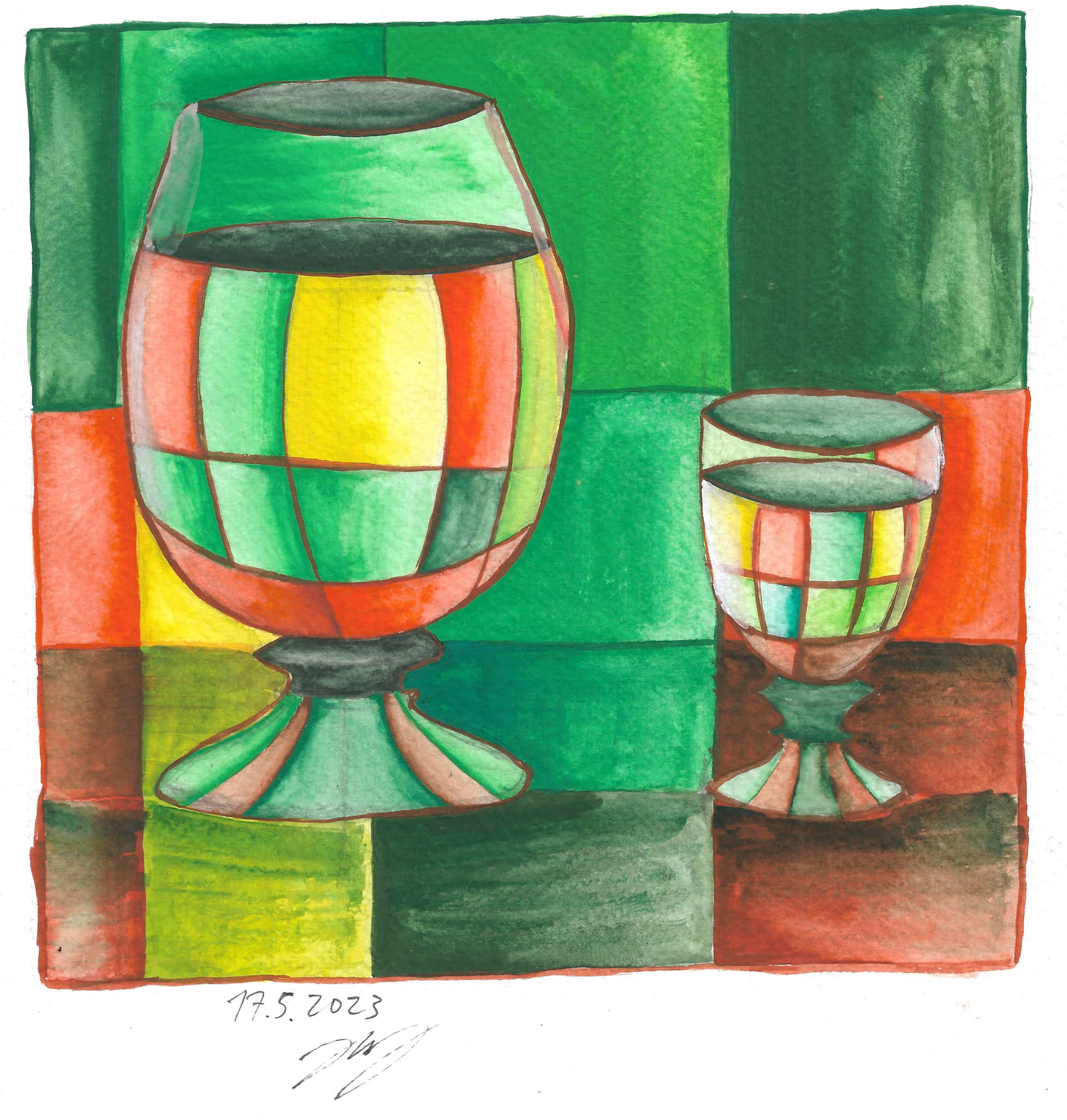 Glass Reflection Painting | Triết Nguyễn Porfolio
